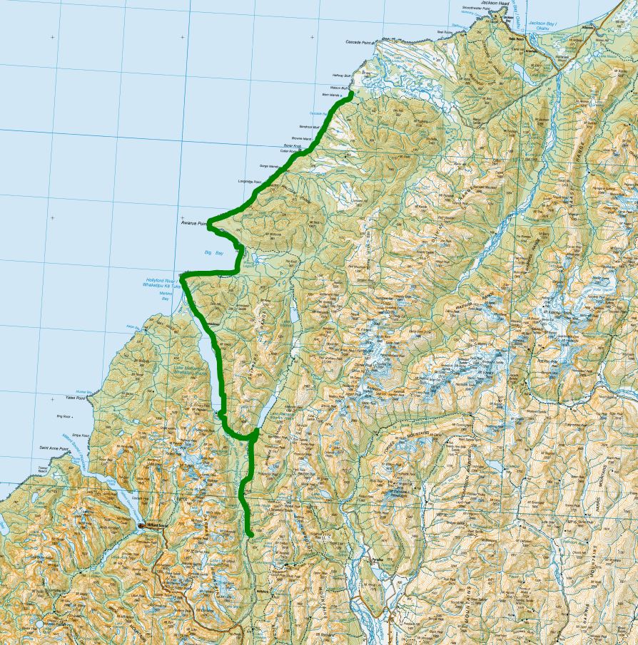 3157 Hollyford to Barn Bay-South Island